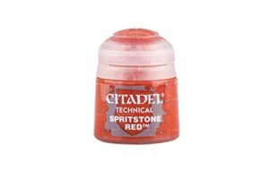 games workshop citadel pot de peinture - technical spiritstone red (12ml)