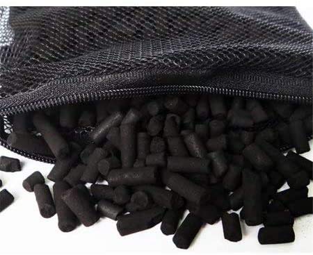 Aquapapa 1 lb Activated Charcoal Carbon Pellets in Free Mesh Media Bag for Aquarium Fish Pond Tank Canister Filter