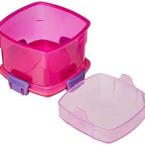 Sistema Lunch Collection Snack Container, 13.5 oz./0.4 L, Pink