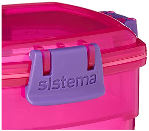 Sistema Lunch Collection Snack Container, 13.5 oz./0.4 L, Pink