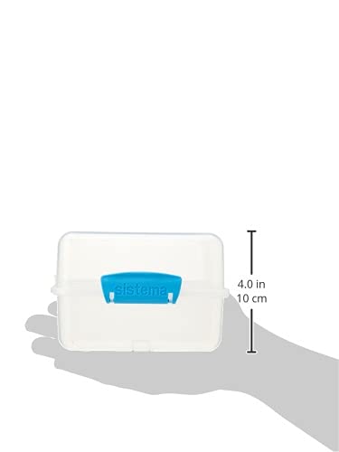 Sistema To Go Collection Lunch Cube, 47.3 oz./1.4 L, Clear/Blue