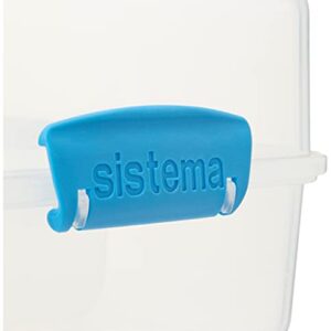 Sistema To Go Collection Lunch Cube, 47.3 oz./1.4 L, Clear/Blue