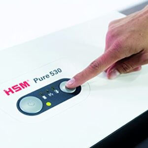 HSM Pure 530 Strip-Cut; shreds up to 30 sheets; 21-Gallon Capacity Continuous Operation Shredder