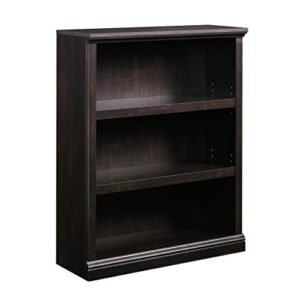 sauder select collection 3-shelf bookcase, estate black finish