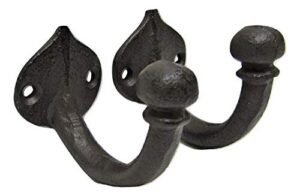 bsa cast iron coat hat hooks 2.5 inch set of 2 robe stocking hangers antique vintage style