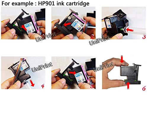 Ink Cartridge Clamp Pumping Refill Tool Compatible for HP 21 22 60 61 56 57 74 75 901 121 300 PG40 67XL 662XL 664XL 60XL 61XL 62XL 63XL 64XL 65XL 92XL 94XL 901XL