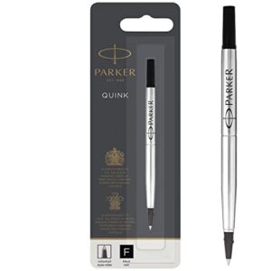 parker rollerball pen ink refill fine black quink ink 1 count