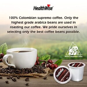 HealthWise Coffee for Keurig K-Cup (Colombian Supremo, 12 Count)