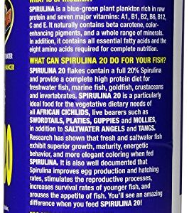 Zoo Med Spirulina 20 Flake Fish Food, 4-Ounce (3 Pack)