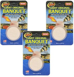 zoo med laboratories giant banquet block feeder (3 pack)