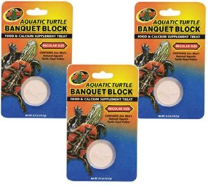 (3 pack) zoo med aquatic turtle banquet blocks