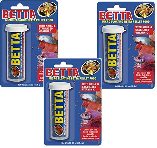 (3 Pack) Betta Micro Floating Betta Pellet Food