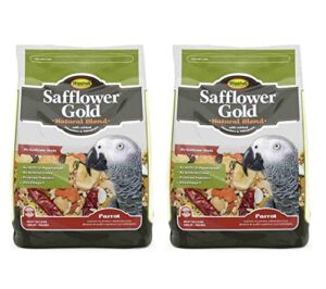 higgins 2 bags of safflower gold parrot food, 3 pounds each