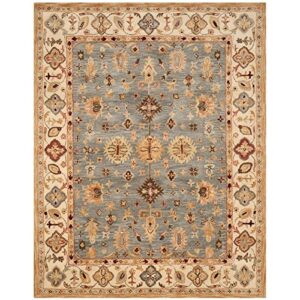 SAFAVIEH Antiquity Collection 3' x 5' Blue/Ivory AT847A Handmade Traditional Oriental Premium Wool Area Rug