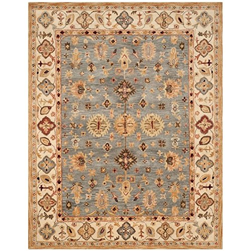 SAFAVIEH Antiquity Collection 3' x 5' Blue/Ivory AT847A Handmade Traditional Oriental Premium Wool Area Rug