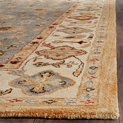 SAFAVIEH Antiquity Collection 3' x 5' Blue/Ivory AT847A Handmade Traditional Oriental Premium Wool Area Rug