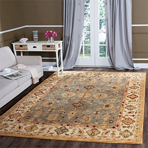 SAFAVIEH Antiquity Collection 3' x 5' Blue/Ivory AT847A Handmade Traditional Oriental Premium Wool Area Rug