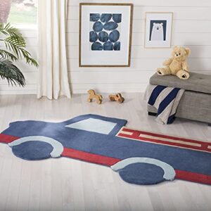 martha stewart collection by safavieh 3' x 5'6" msr4568a handmade truck wool playroom nursery bedroom area rug