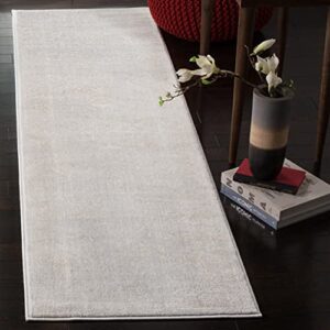 SAFAVIEH Carnegie Collection Area Rug - 9' x 12', Cream & Light Grey, Vintage Distressed Design, Non-Shedding & Easy Care, Ideal for High Traffic Areas in Living Room, Bedroom (CNG621C)