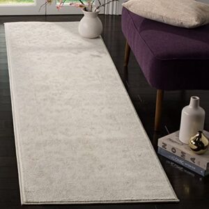 SAFAVIEH Carnegie Collection Area Rug - 9' x 12', Cream & Light Grey, Vintage Distressed Design, Non-Shedding & Easy Care, Ideal for High Traffic Areas in Living Room, Bedroom (CNG621C)