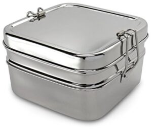 lifestyle block stainless steel double layer 2 compartment lunch box - compare to eco lunchbox