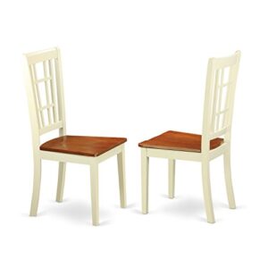 East West Furniture NONI5-WHI-W Dining Set, 5-Piece