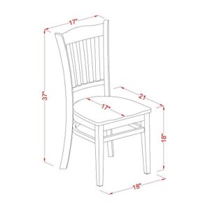 EAST WEST FURNITURE Dining room sets for 6 -Dining Table and 6 dinette Chairs