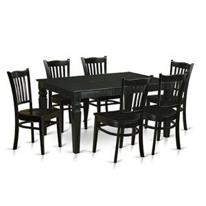 EAST WEST FURNITURE Dining room sets for 6 -Dining Table and 6 dinette Chairs