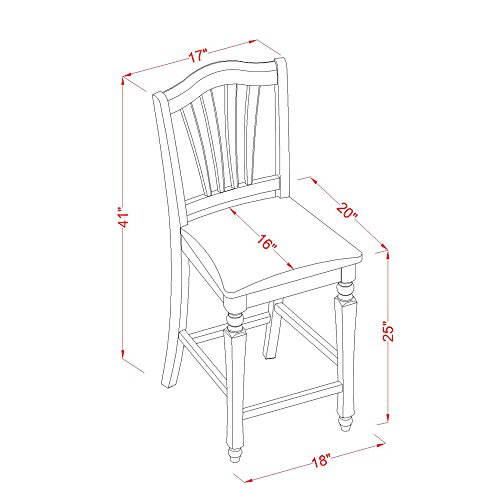 East West Furniture VNCH5-MAH-C Dining Set