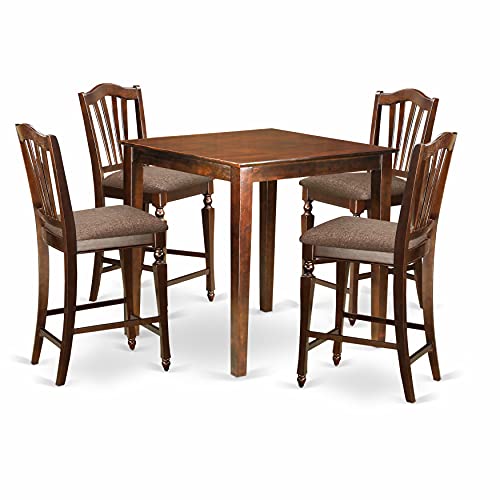 East West Furniture VNCH5-MAH-C Dining Set