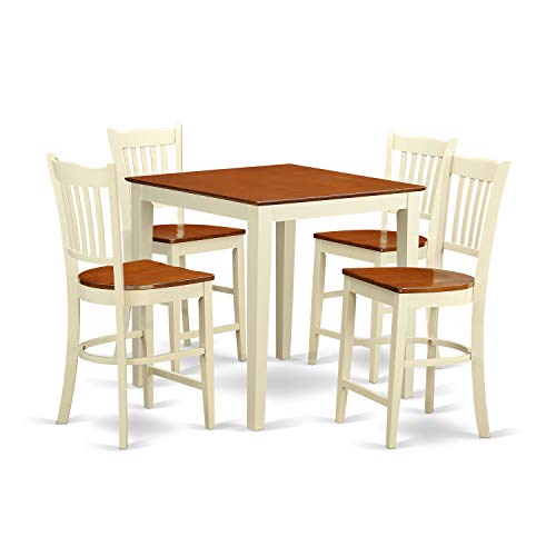 East West Furniture VNGR5-WHI-W, 5-Piece