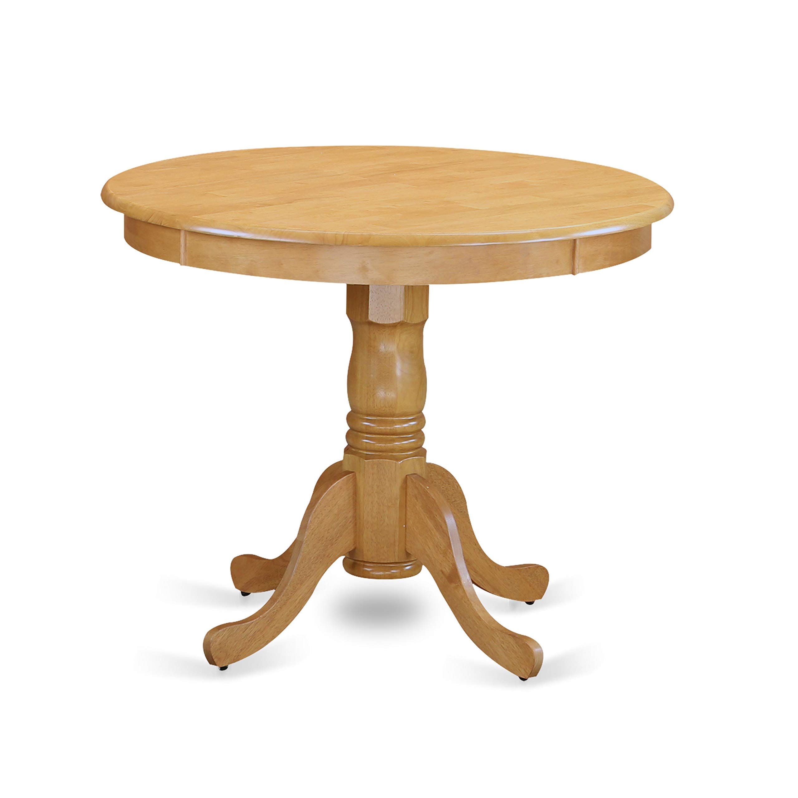 5 Piece Dining Set Includes a Round Dining Room Table with Pedestal and 4 Wood Seat Chairs