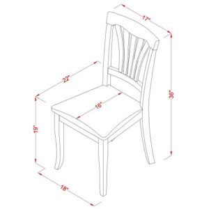 East West Furniture Capri 7 Piece Kitchen Table & Chairs Set Consist of a Rectangle Table and 6 Linen Fabric Dining Room Chairs, 36x60 Inch, Oak