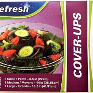 SureFresh Cover-Ups Food Covers, Elastic Stretch-to-Cover Variety Packs, Box of 20 (Pack of 8)