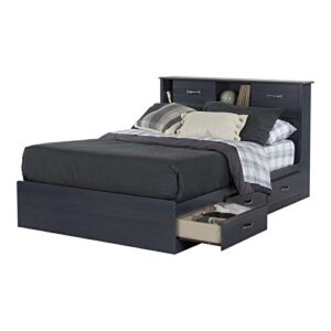 South Shore Ulysses Mates Bed with 3 Drawers, Full 54-inch, Blueberry