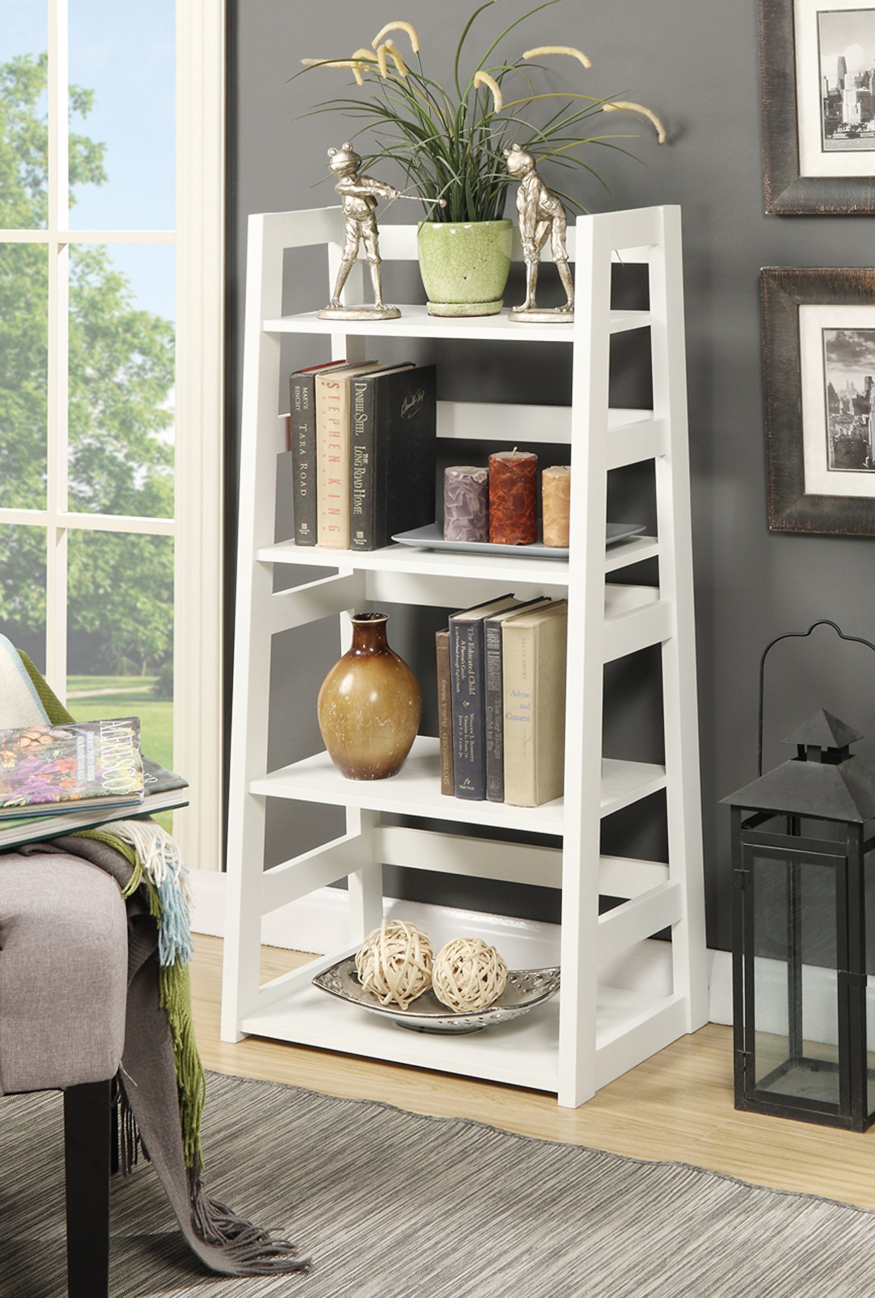 Convenience Concepts Designs2Go Trestle Bookcase, White