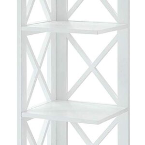 Convenience Concepts Oxford 5 Tier Corner Bookcase, White