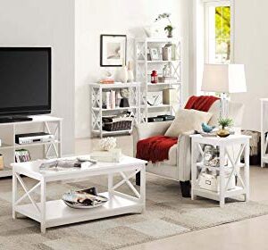 Convenience Concepts Oxford 5 Tier Corner Bookcase, White