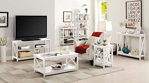 Convenience Concepts Oxford 5 Tier Corner Bookcase, White