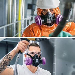 Dräger X-plore 3500 Respirator Mask + Multi-Gas/P100 Combination Cartridge (OV/AG/HF/FM/CD/AM/MA/HS/P100) NIOSH-certified