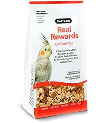 Real Rewards Orchard Mix Medium Bird Treats By Zupreem 6 OZ