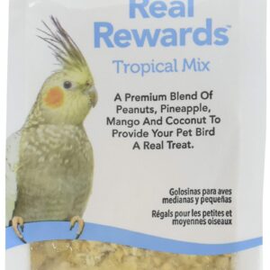 ZuPreem Real Rewards Tropical Mix Medium Bird Treats, 6 oz