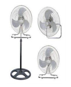 primetrendz tm 18 inch industrial grade 3 in 1 stand + desk + wall fan | high velocity standing mount oscillating fan