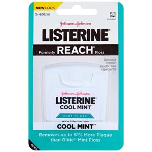 listerine dental floss, cool mint, 6 count