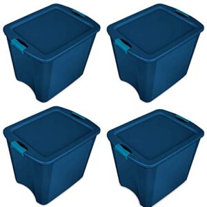 Sterilite 14487404 Latch Tote, 26 Gallon (Pack of 4)