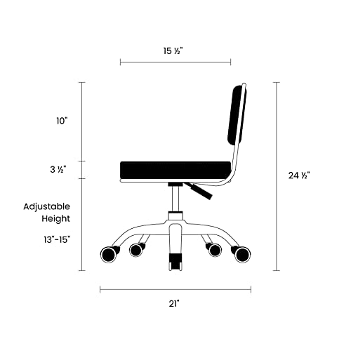 Salon Nail Pedicure Stool Pedicure Chair DAYTON BLACK Pneumatic, Adjustable, Rolling Salon Furniture & Equipment