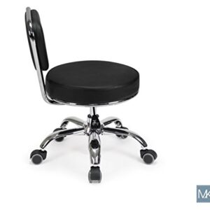 Salon Nail Pedicure Stool Pedicure Chair DAYTON BLACK Pneumatic, Adjustable, Rolling Salon Furniture & Equipment