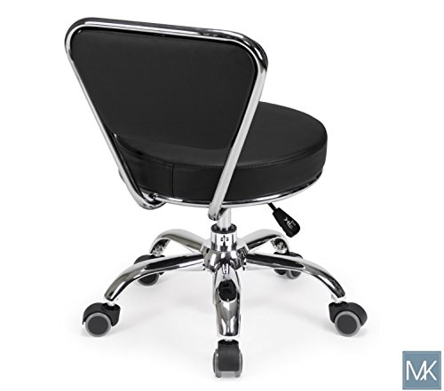 Salon Nail Pedicure Stool Pedicure Chair DAYTON BLACK Pneumatic, Adjustable, Rolling Salon Furniture & Equipment