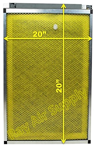 RAYAIR SUPPLY 20x20 Air Ranger Replacement Filter Pads 20X20 (3 Pack) Yellow