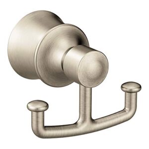 moen yb2103bn dartmoor double robe or towel hook, brushed nickel